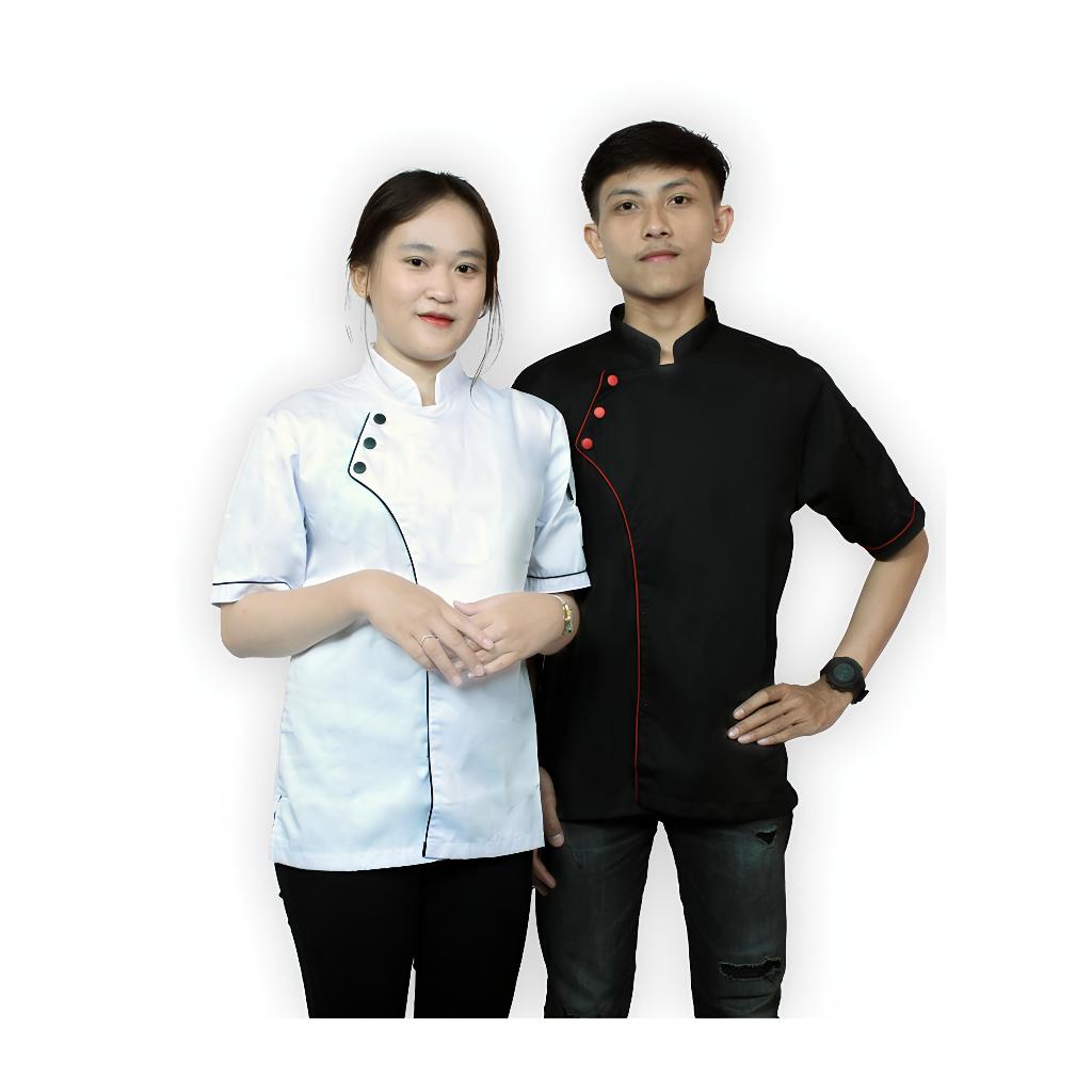 Jual Baju Chef Baju Koki Chef Jacket Seragam Kerja Pria Wanita Lengan ...