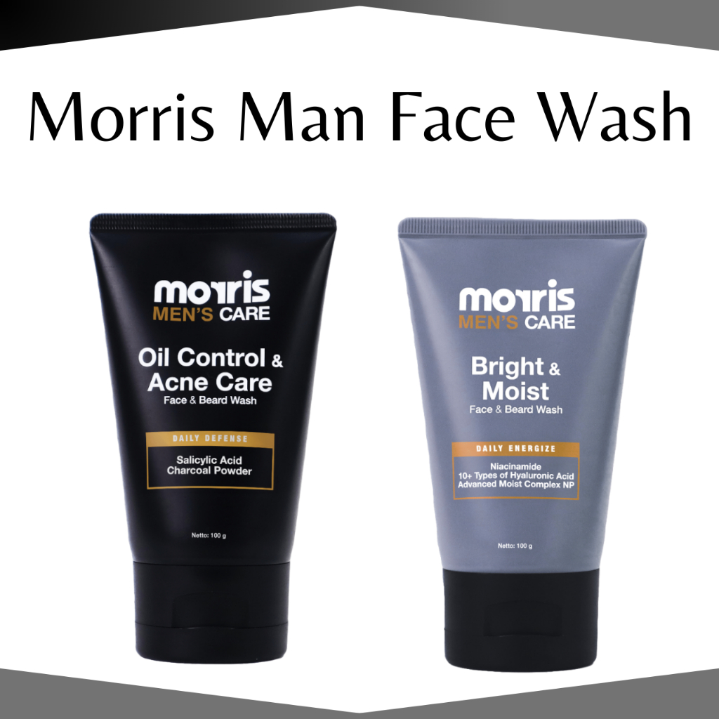 Jual Morris Men Bright and Moist/Oil Control & Acne Care Face and Beard ...