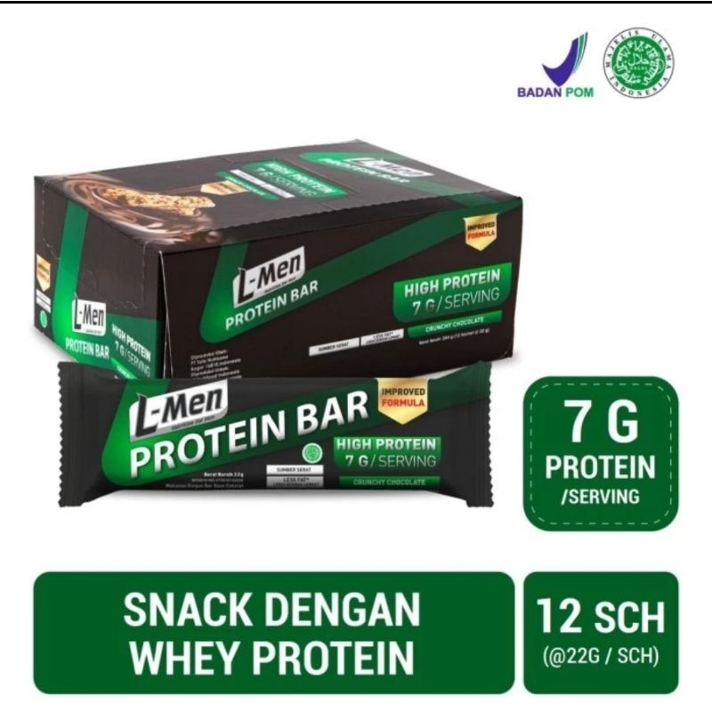 Jual L-MEN PROTEIN BAR L MEN CRUNCHY CHOCO & STRONGBERRY 22GR | Shopee ...