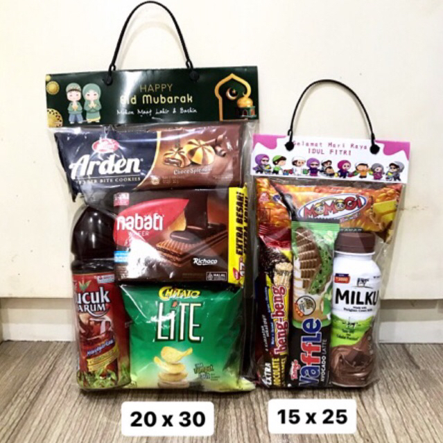 Jual 10 Pcs Tas Snack Lebaran Idul Fitri / Label Snack Idul Fitri ...