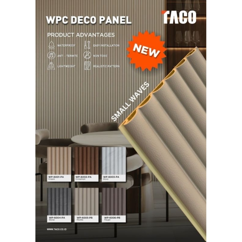 Jual WPC Wallpanel TACO / TACO Wallpanel Interior ukuran 15x290 cm ...