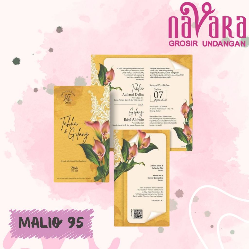 Jual Blangko undangan atau kertas undangan pernikahan merek MALIQ 95 ...