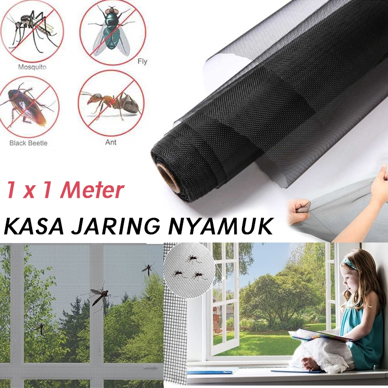 Jual Kasa Nyamuk Jaring Jendela Ventilasi 1x1M Mosquito Net PP Nano ...
