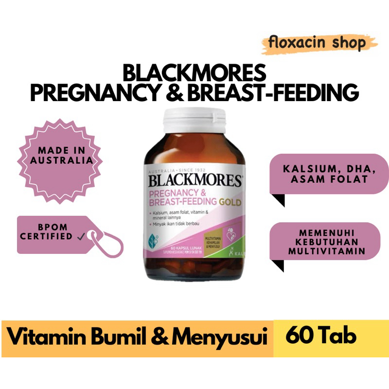 Jual Blackmores Pregnancy Breastfeeding Gold 60's / Suplemen ...