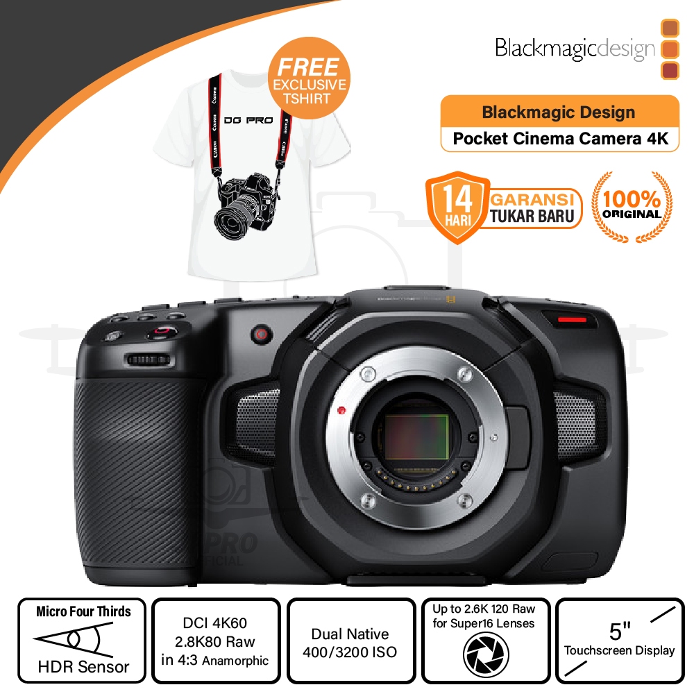 Jual Blackmagic Design Pocket Cinema Camera 4K Black Magic Original ...