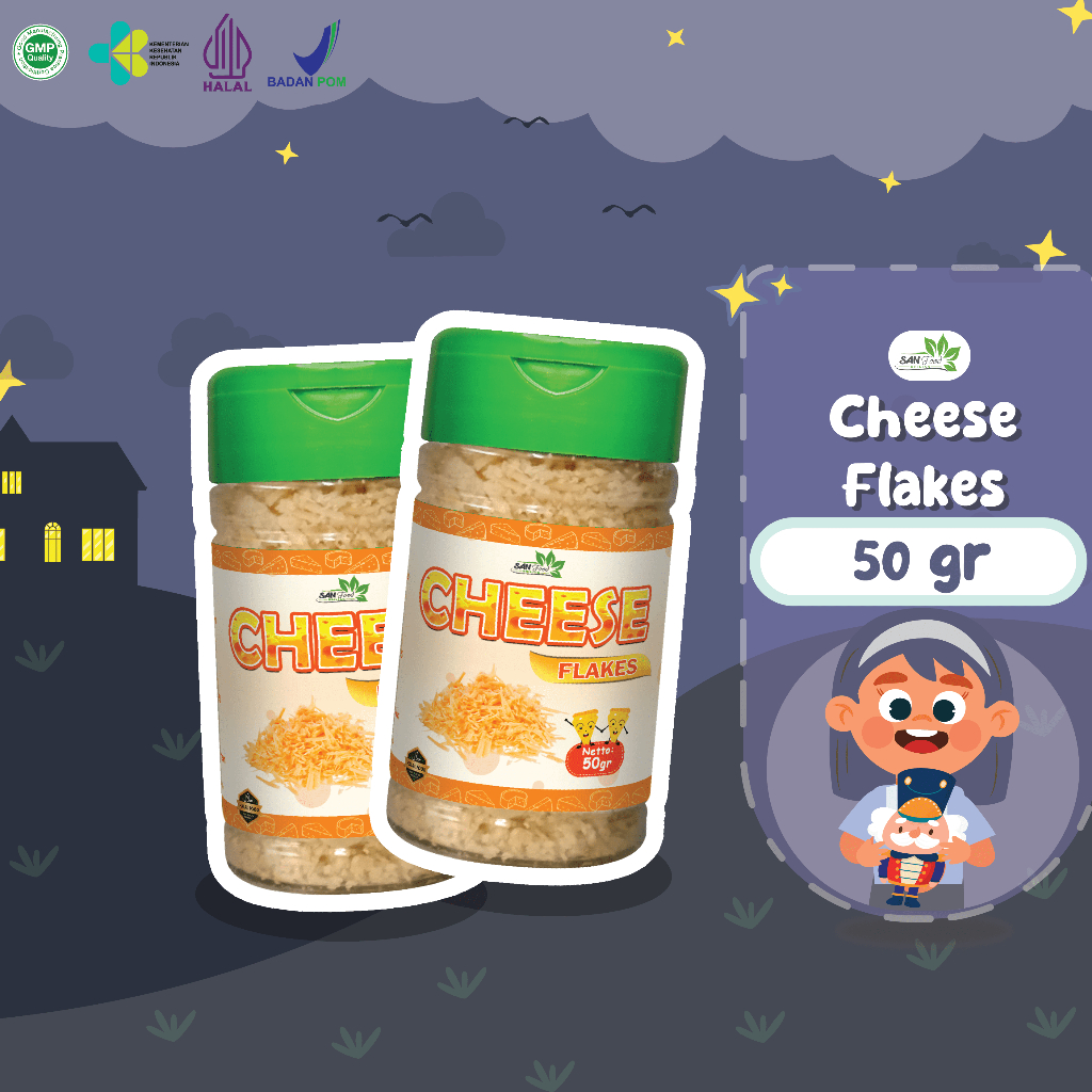 Jual Sanfood Brilian Cheese Flakes Bubuk Keju 50gr Keju Tabur Kemasan ...