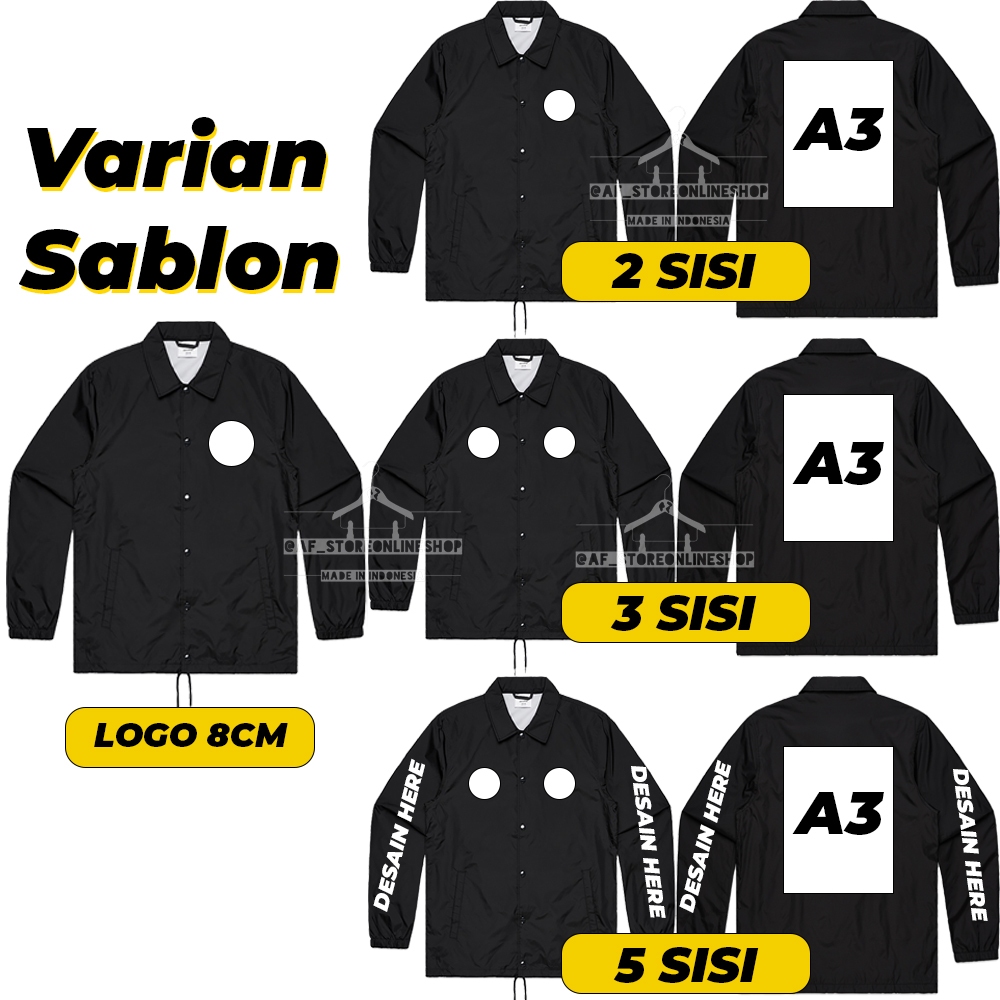 Jual Jaket Coach Custom Sablon Satuan/Lusinan | Shopee Indonesia