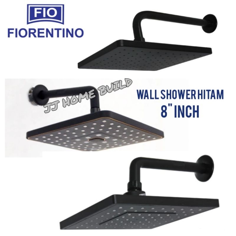 Jual Wall Shower /Head Shower/Shower Tanam/Tiang Dingin Black | Shopee ...