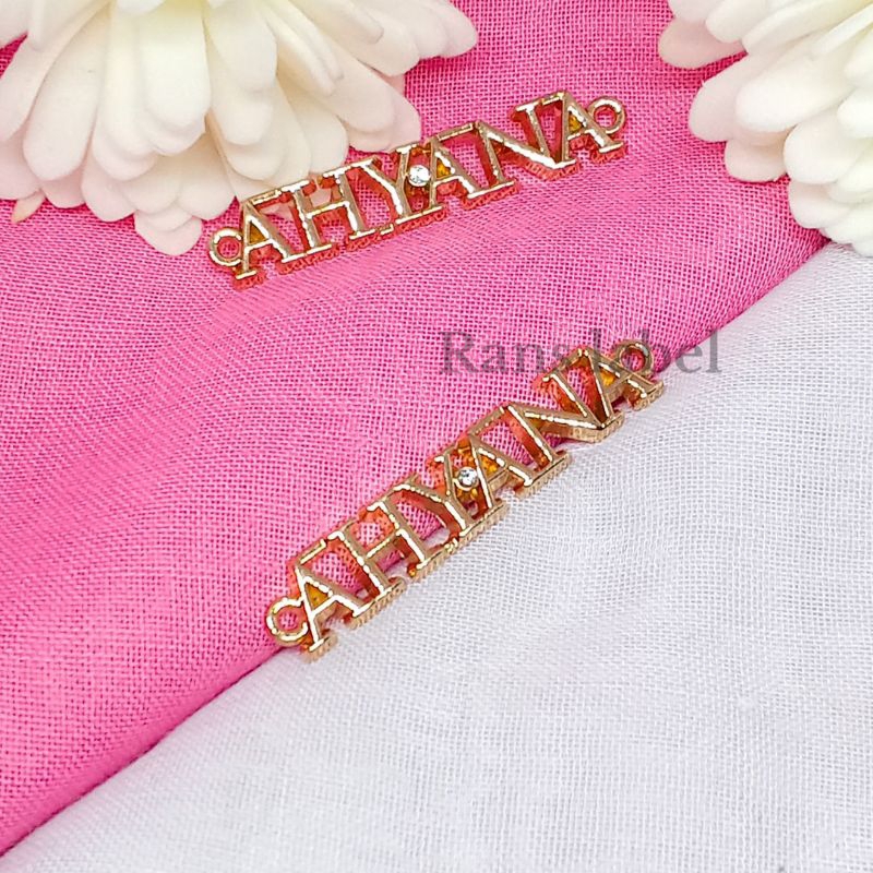 Jual Label Hijab Full Nama Custom sesuai brand ukuran 3,5x1cm atau 3x1 ...