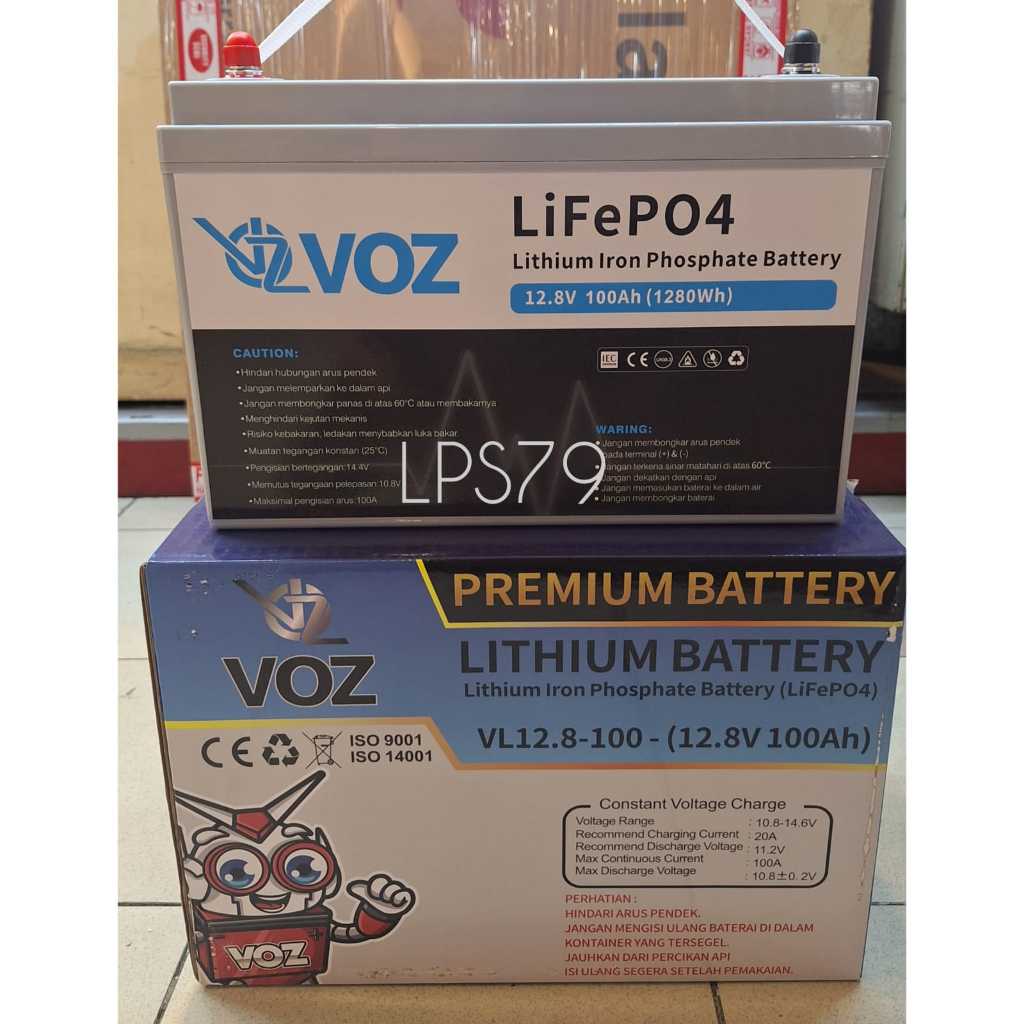 Jual Aki Lithium VOZ Battery Lithium LiFePO4 12.8V 100AH 12,8v 100ah ...