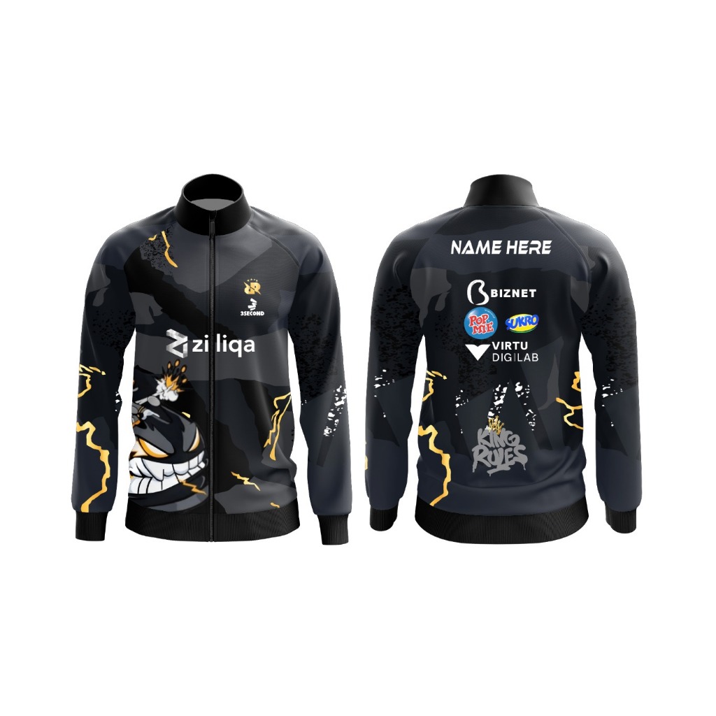 Jual Jaket Fullprint RRQ MPL S13 Hitam Custom Nama | Shopee Indonesia