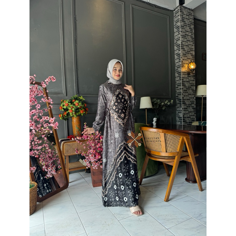 Jual GAMIS JUMPUTAN DRESS BATIK NURA VINTAGE TALI PRINTING PALEMBANG ...