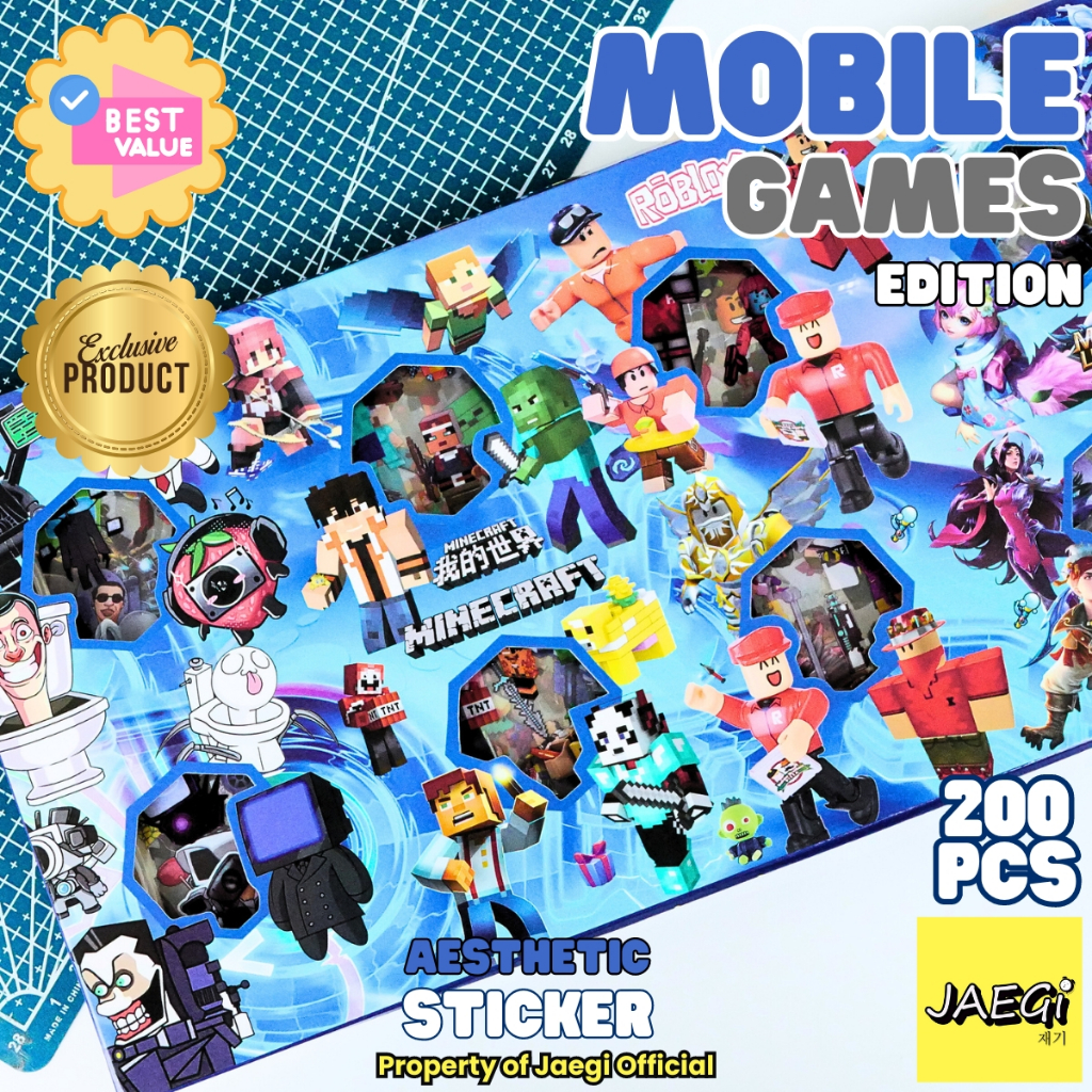 Jual JAEGi - Premium Big Mobile Games Collab Sticker Box isi 200 Pcs ...