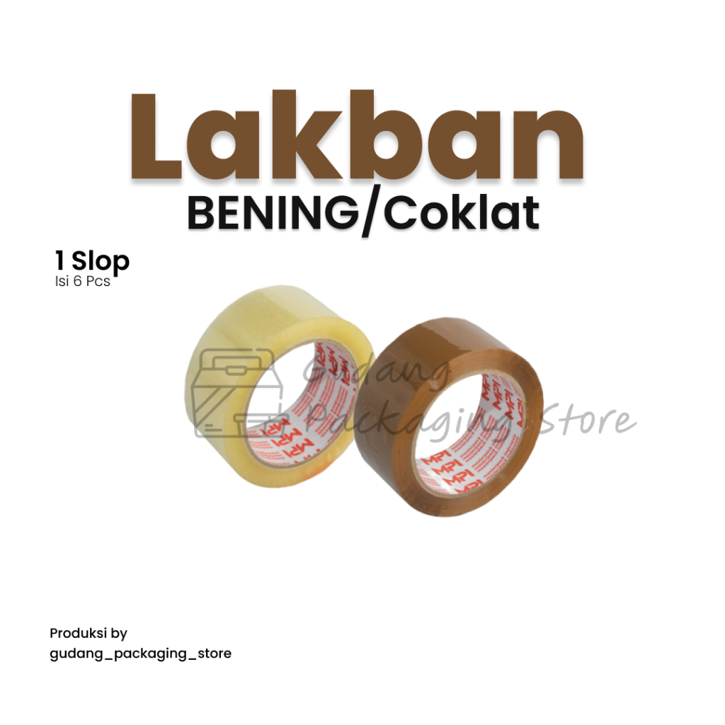 Jual Lakban Bening | Lakban Coklat |2 Inch | 100 Yard | 6 pcs | Shopee ...