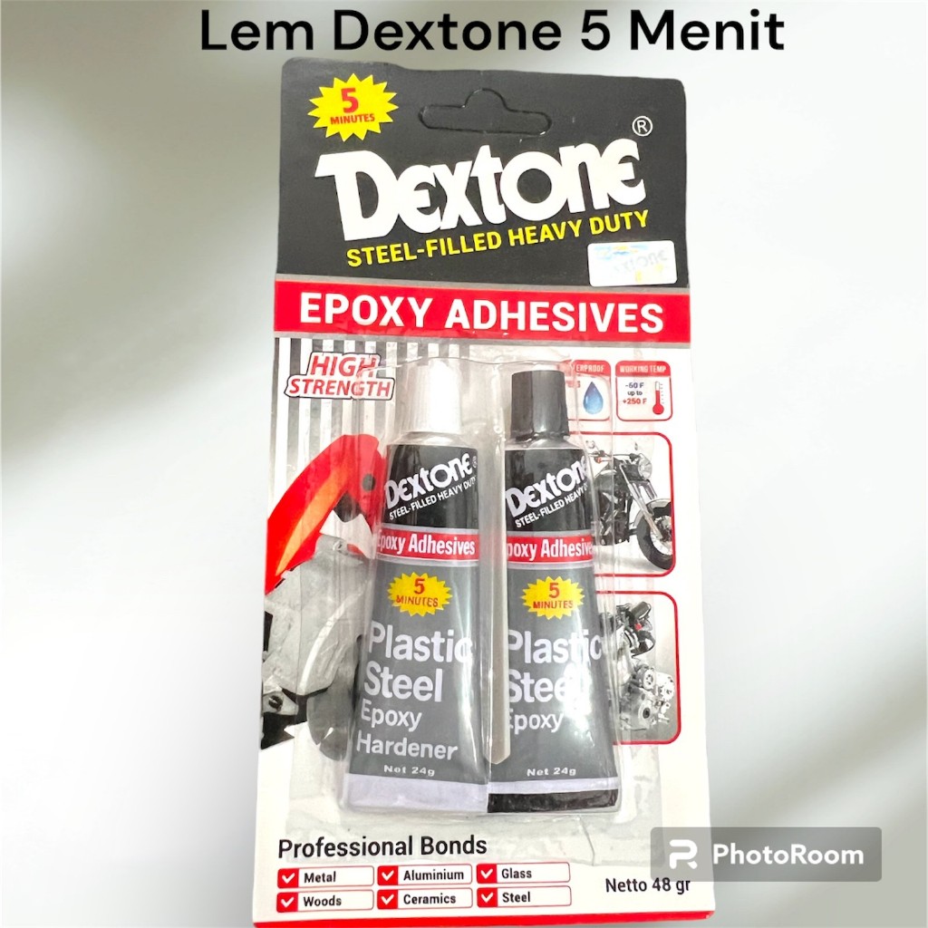 Jual LEM EPOXY /LEM CAMPUR / LEM BESI / SERBAGUNA DEXTONE 5 MENIT 48gr ...