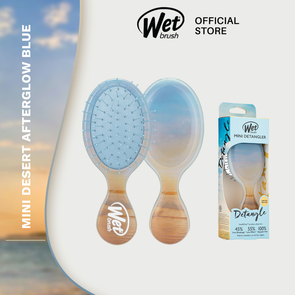 Jual The Wet Brush Mini Desert Afterglow Blue | Shopee Indonesia