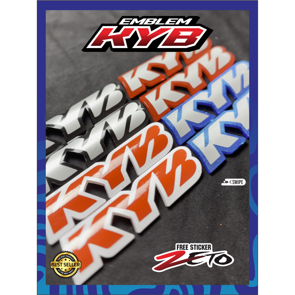 Jual (PROMO) EMBLEM ORIGINAL KYB 3D KYB 1:1 (ukuran 100% seperti ori ...
