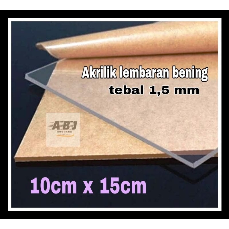 Jual Akrilik/Akrilik bening 1,5mm ukuran 10x15 | Shopee Indonesia