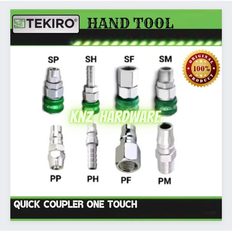 Jual Quick Coupler Sambungan Selang Kompresor One Touch TEKIRO ORIGINAL ...