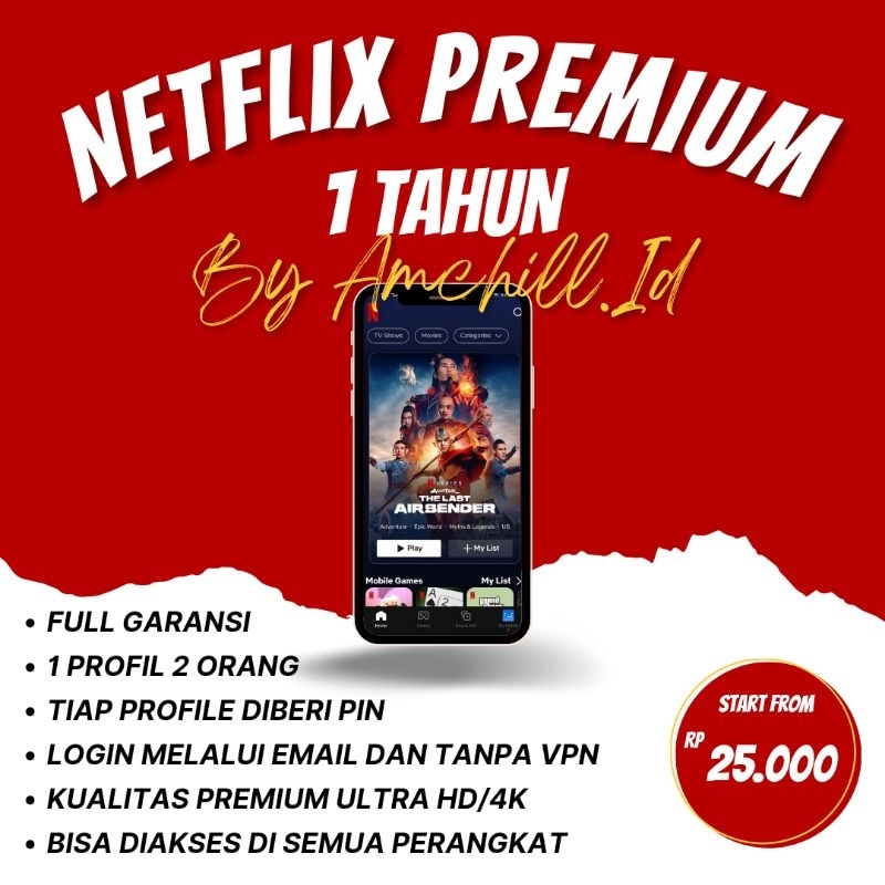 Jual NETFLIXX PREMIUM NETFLIXXX PREMIUN MURAH ULTRA HD TANPA VPN FULL GARANSI 1 TAHUN RESMI ...