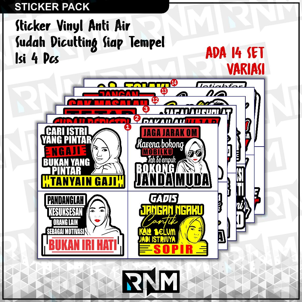 Jual Sticker pack kata-kata isi 4 pcs | Shopee Indonesia