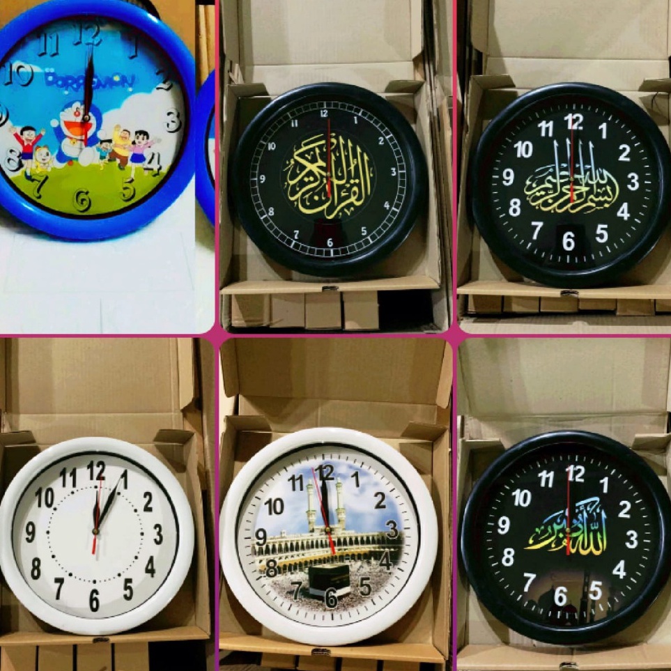 Jual ART A27T JAM DINDING POLOS KARAKTER 28CM JAM DINDING RUMAH JAM ...