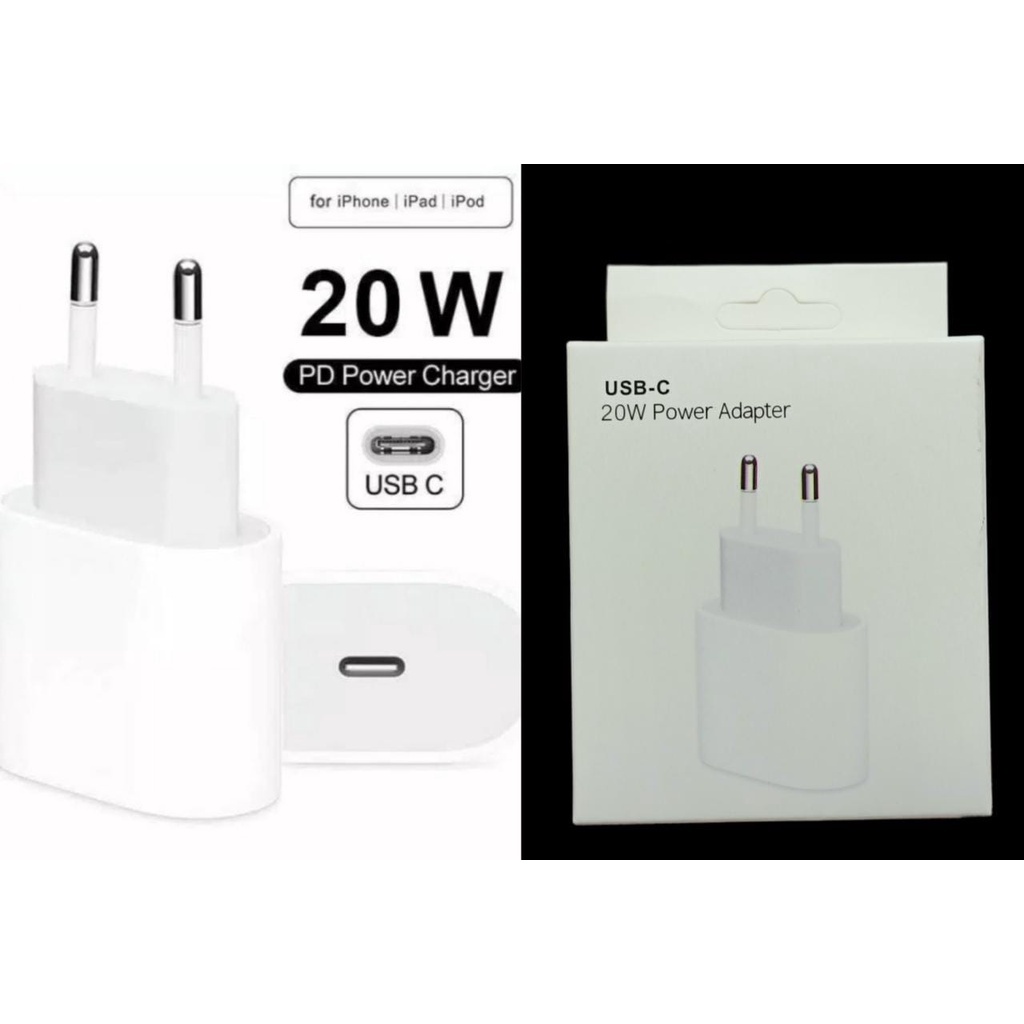 Jual Charger Apple Type C 20W EU Plug for iPhone with Box Packaging | Shopee Indonesia