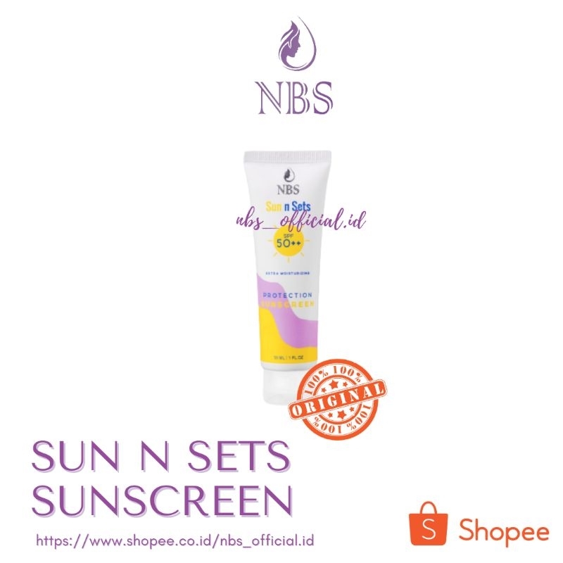 Jual NBS Skincare Sun n Sets Sunscreen / Sunblock NBS SPF 50 PA++ | Shopee Indonesia
