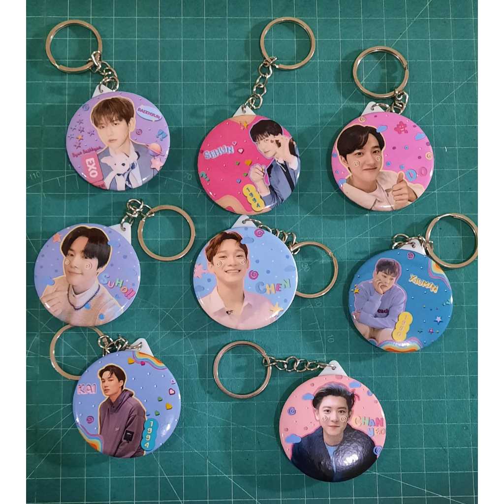 Jual Freebies Kpop Gantungan kunci EXO/Freebies Ganci bulat EXO/bisa custom desain sendiri ...