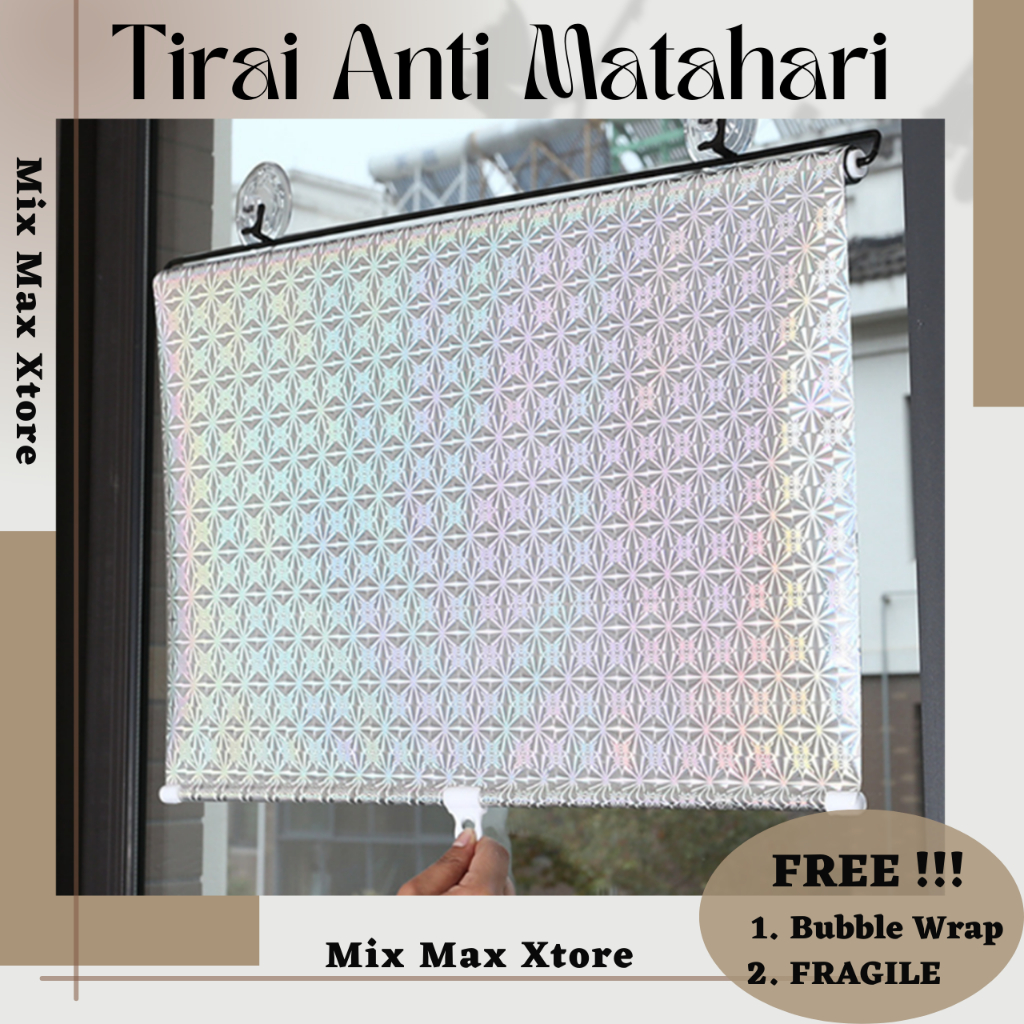 Jual Tirai Penahan Sinar Matahari 58 x125cm Sunshade Roller Blind ...