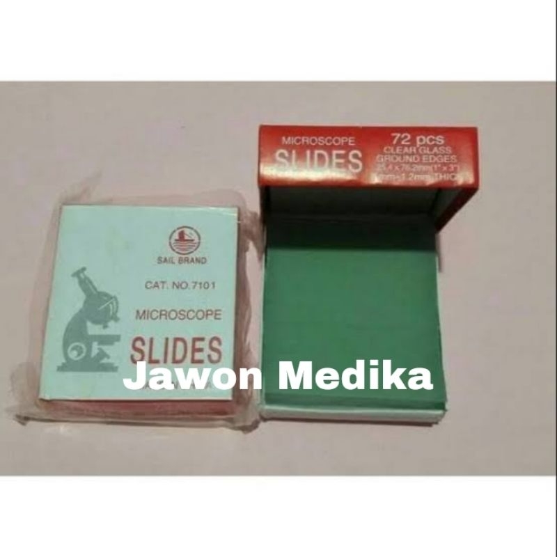 Jual Objek Glass Merah/Object Glass Kaca Preparat/Microscope Slide CAT ...
