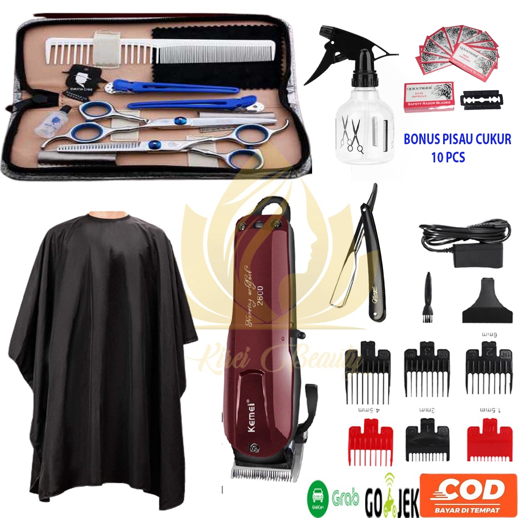 Jual [COD] Paket Alat Cukur Rambut Elektrik Kemei 2600 Profesional ...
