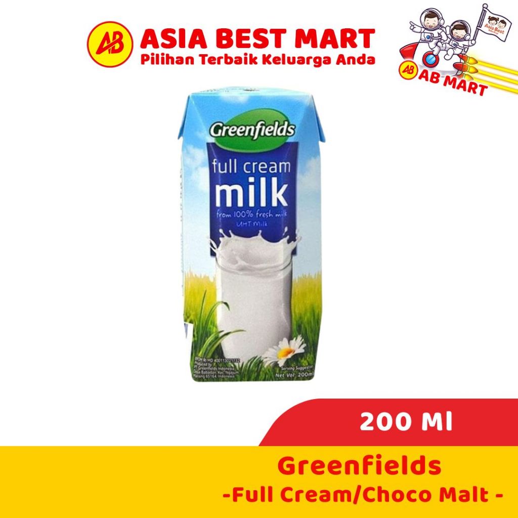 Jual Greenfields Susu Uht Full Cream Chocolate Malt 200 Ml Susu Cair - ASIA BEST | Shopee Indonesia
