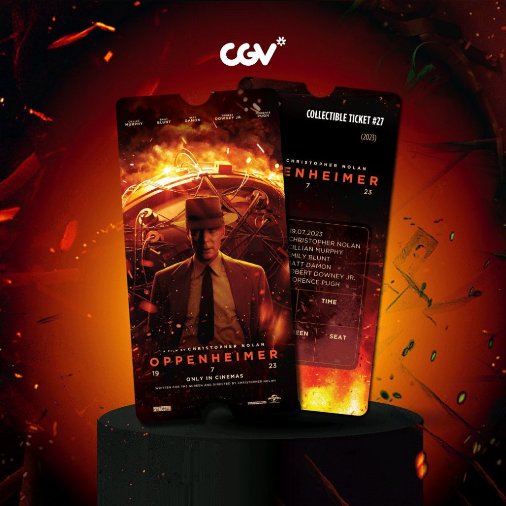 Jual Collectible Ticket Oppenheimer Card Official CGV Cillian Murphy ...