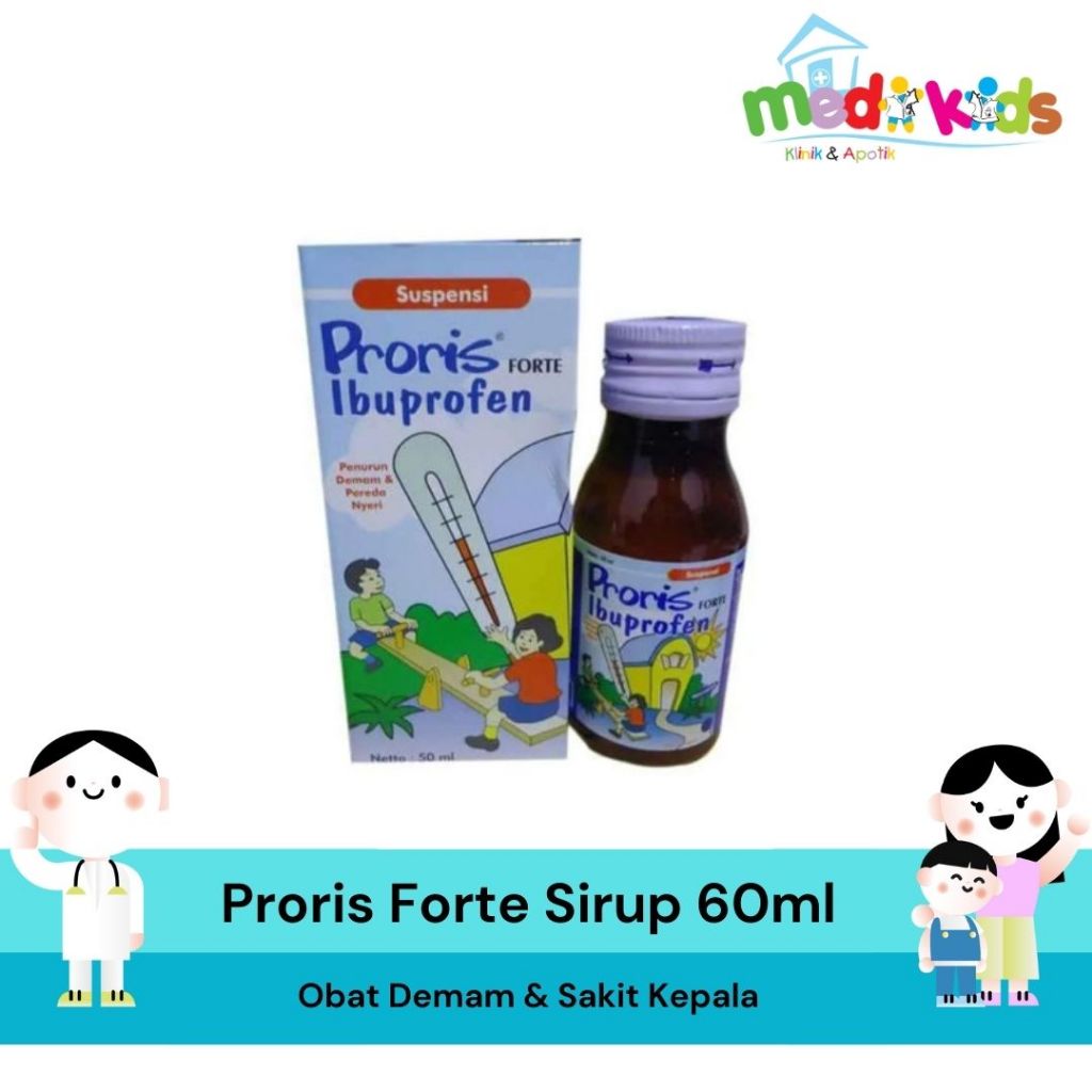 Jual PRORIS Forte Sirup Ibuprofen 50 ml | Shopee Indonesia