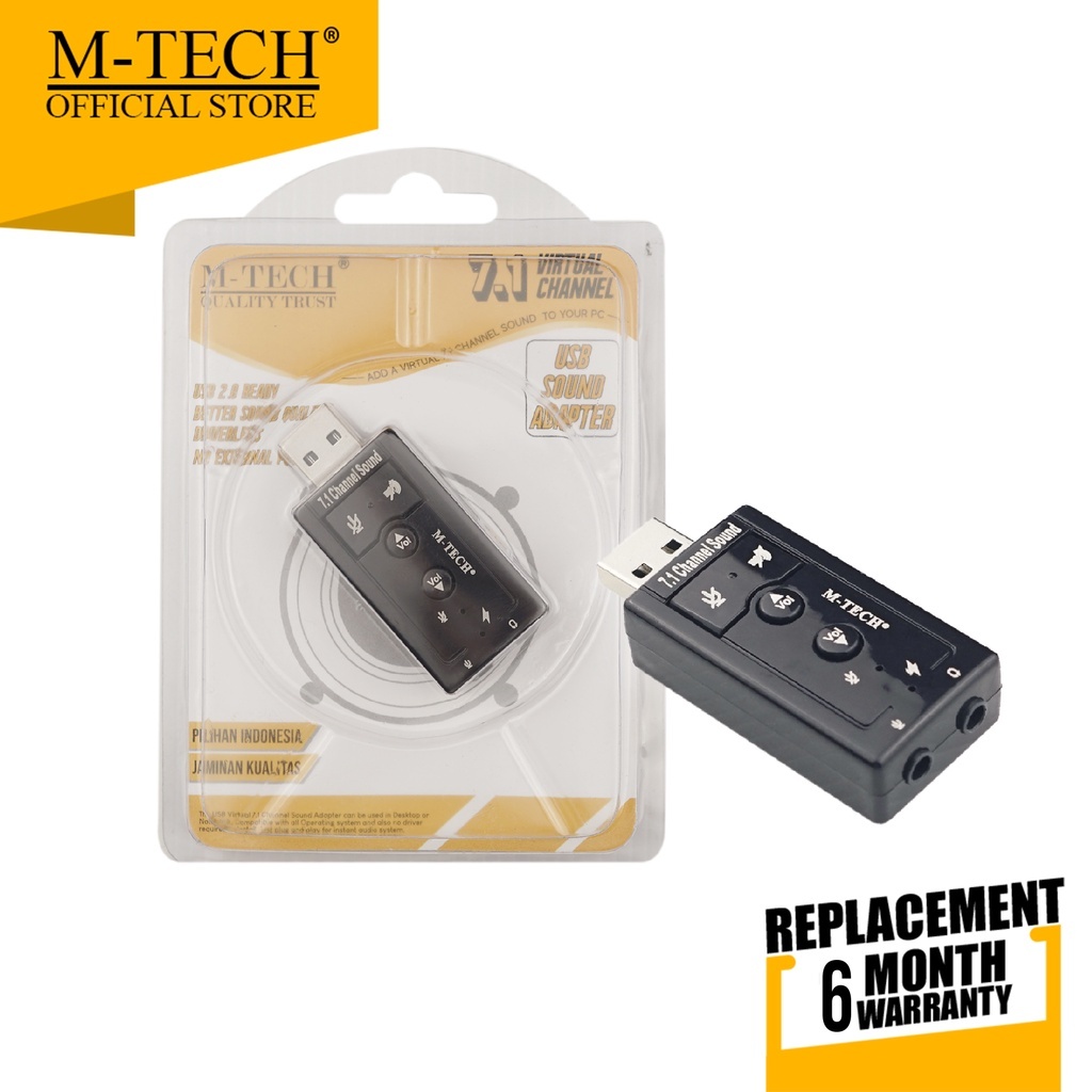 Jual M-TECH Usb Sound 7.1 Original Sound Card -04633 | Shopee Indonesia
