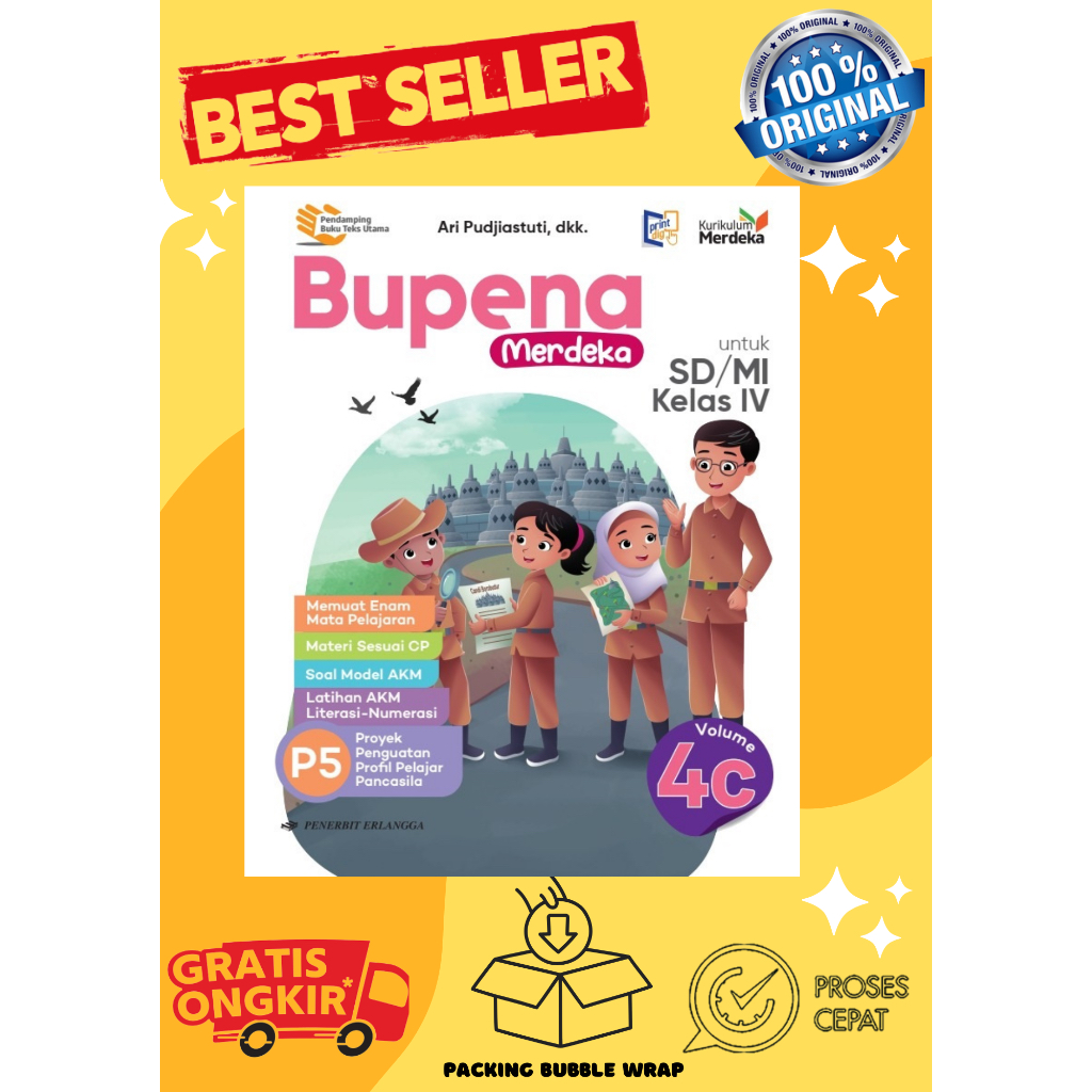Jual BUPENA MERDEKA SD/MI JL.4C/KM ERLANGGA | Shopee Indonesia