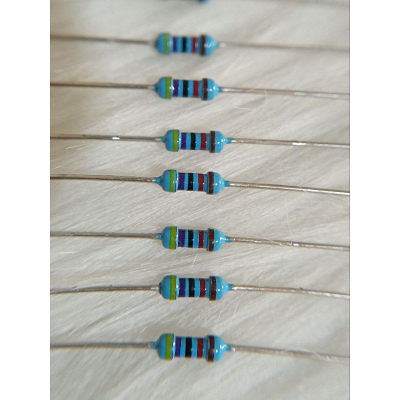 Jual 100 pcs resistor 1/4 watt 4K7 47k renteng KAKI TEMBAGA R1/4w 47K ...