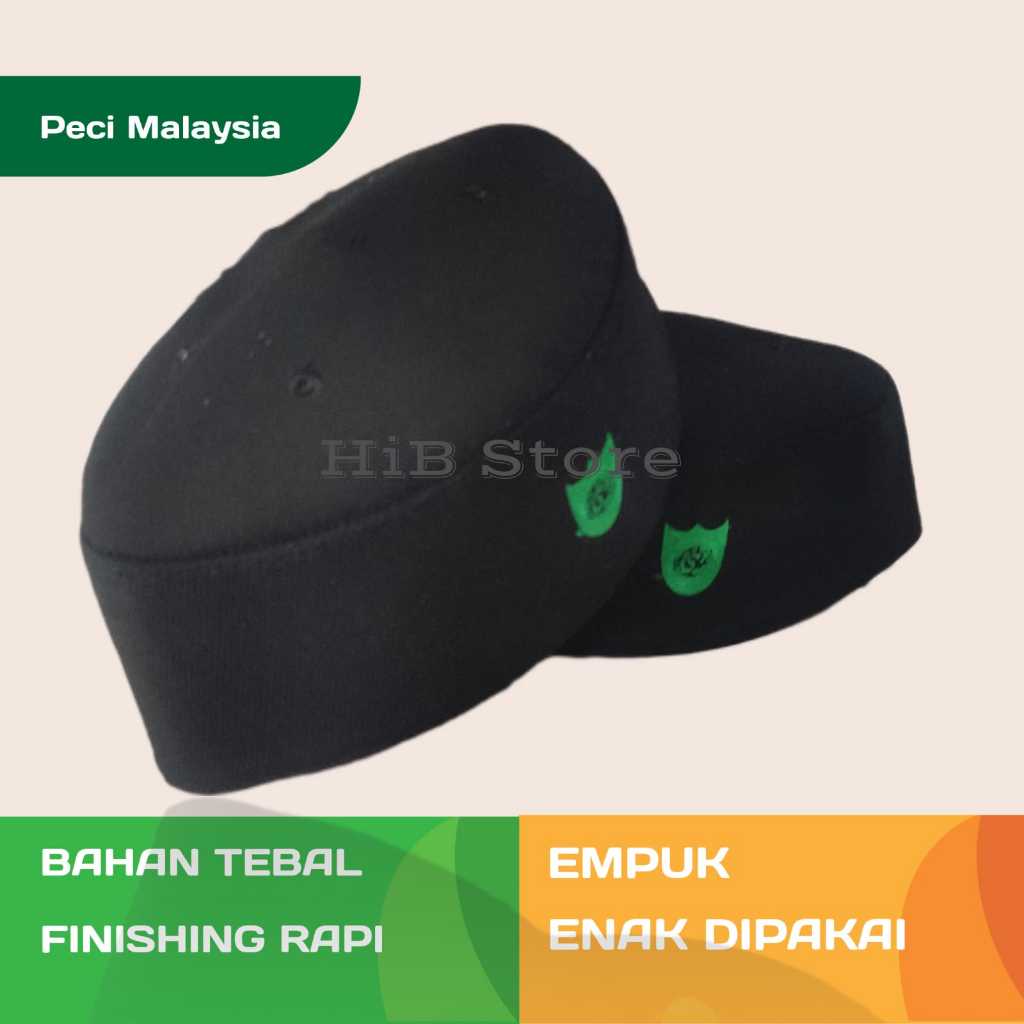Jual Peci Malaysia HITAM / Kopiah malaysia HITAM /PECI HITAM | Shopee ...