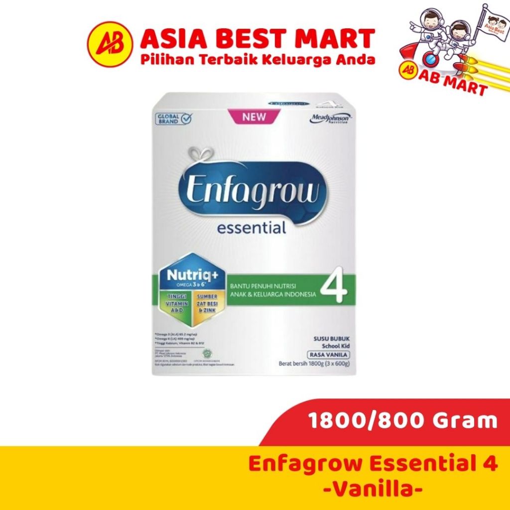 Jual Enfagrow Essential 4 Vanila Susu Formula 1800 Gr 800gr / Susu Formula Pertumbuhan Anak ...