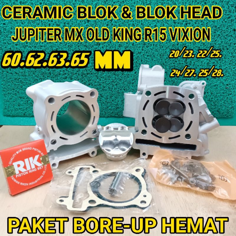 Jual PAKET BORE UP JUPITER MX KING OLD R15 VIXION 60 62 63 65 FULL SET ...