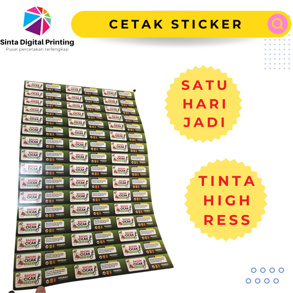 Jual Cetak Stiker Vinyl A3+ Cutting Sticker Custom Desain dan Ukuran ...