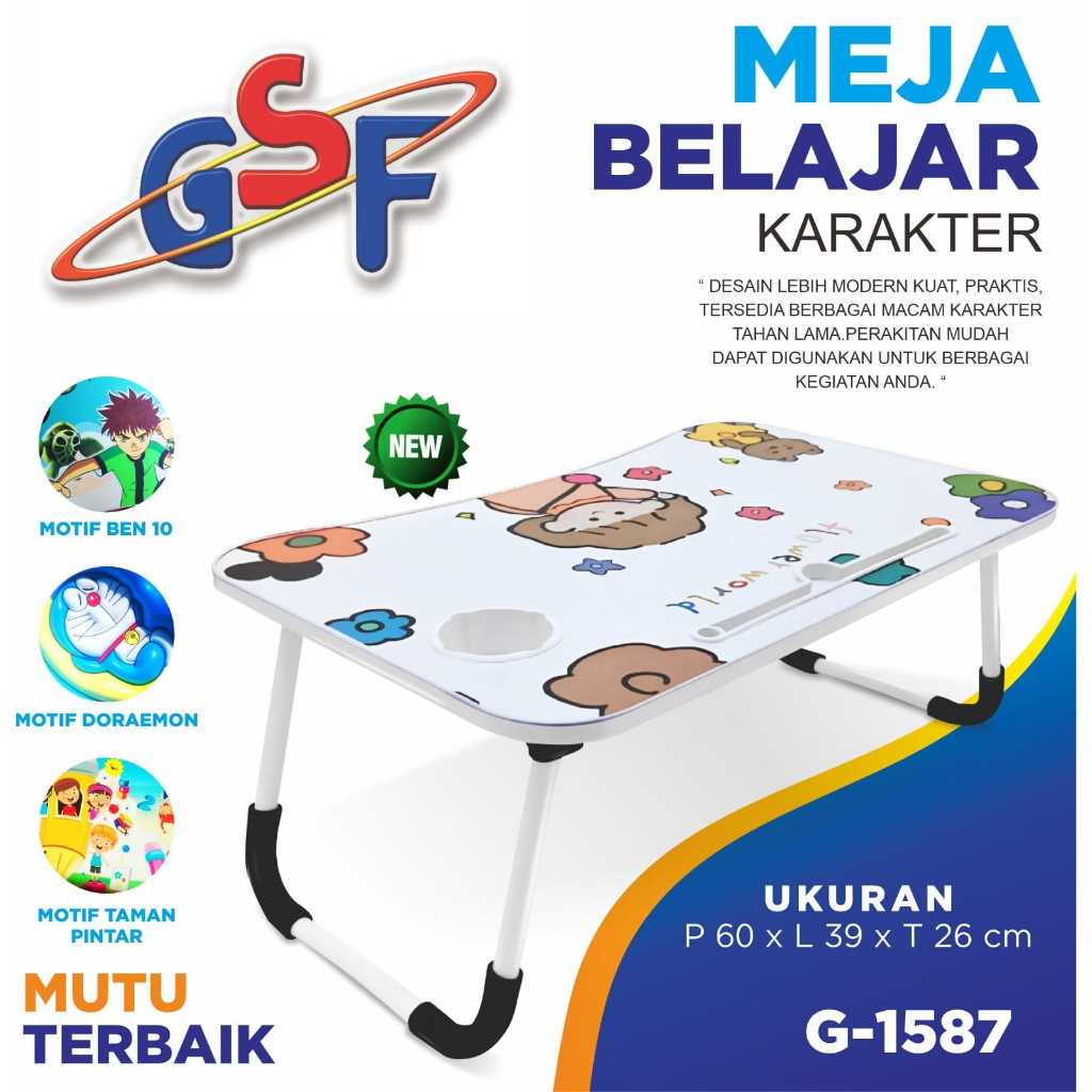 Jual GSF Meja Laptop Lipat Portable Meja Belajar Anak Multifungsi | Shopee Indonesia
