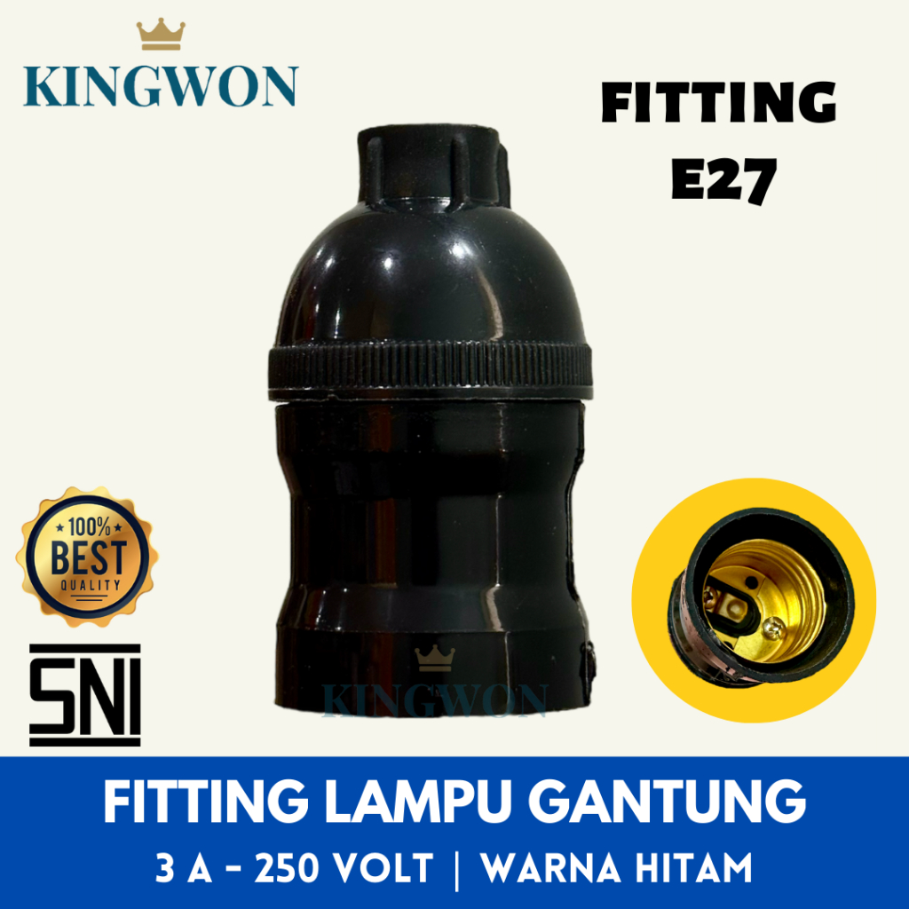 Jual FITTING LAMPU GANTUNG E27 FITTING GANTUNG WARNA HITAM PUTIH GROSIR DEXICON LAMP HOLDER ...