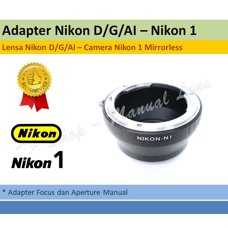 Jual Adapter AI-N1 - Nikon AI DSLR Lens To Nikon 1 Mirrorless Camera ...
