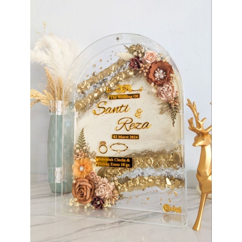 Jual 20X30 mahar resin mewa | mahar pernikahan | frame mahar kubah ...