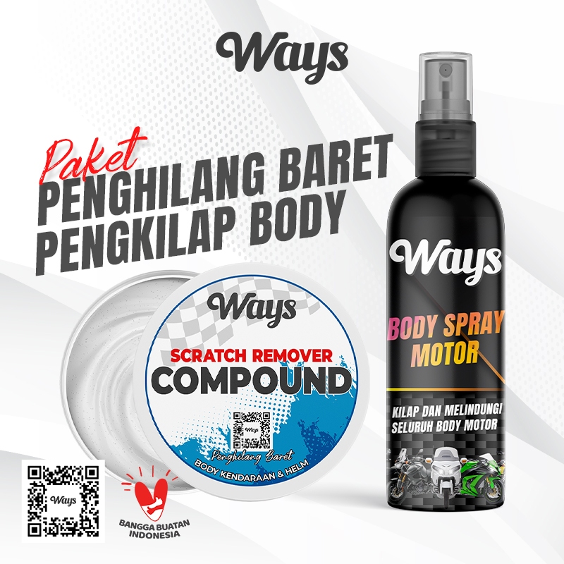 Jual WAYS Rubbing Compound Body Spray - PAKET Penghilang Baret Lecet ...