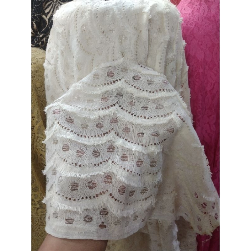 Jual KAIN BRUKAT KATUN RENDA RUMBAI RUMBAI MANJA | Shopee Indonesia
