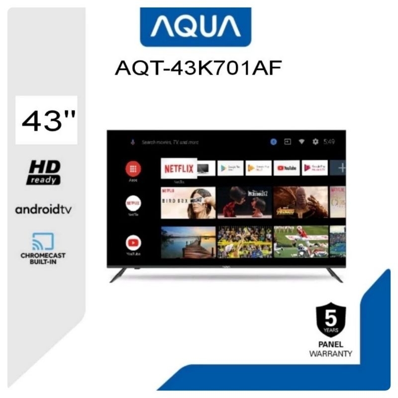 Jual TV AQUA 43INCH ANDROID SMART TV AQT43K701AF | Shopee Indonesia