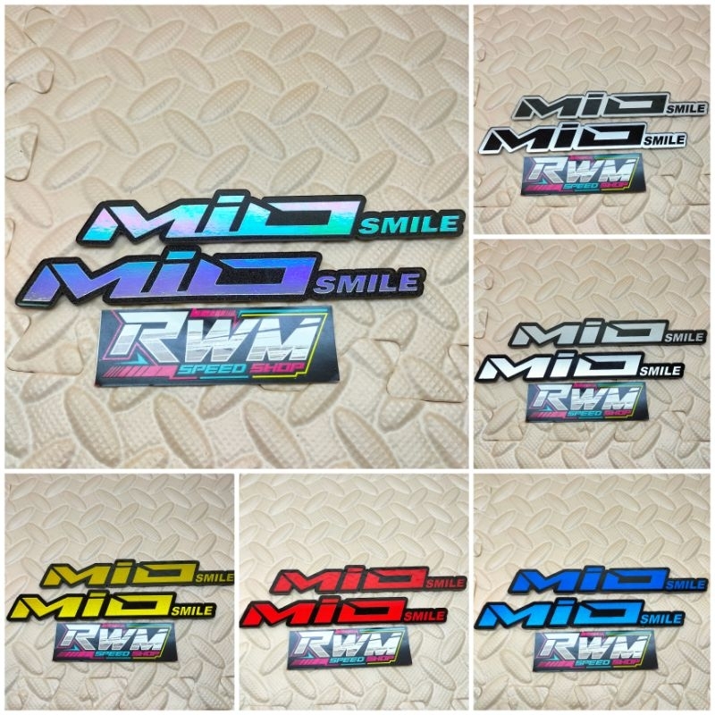 Jual Emblem Yamaha Mio Smile Logo 3D Emblem Timbul Mio Smile Akrilik ...